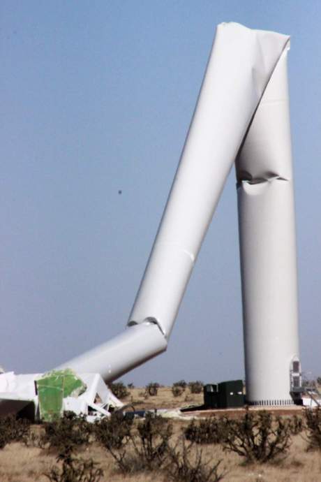 Another Wind Power Fail: Stiff Breeze Flattens Giant Wind Turbine in ...